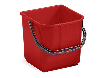 SECCHIO CON MANICO 25 L ROSSO – Blumapul – Macchine e prodotti per la ...